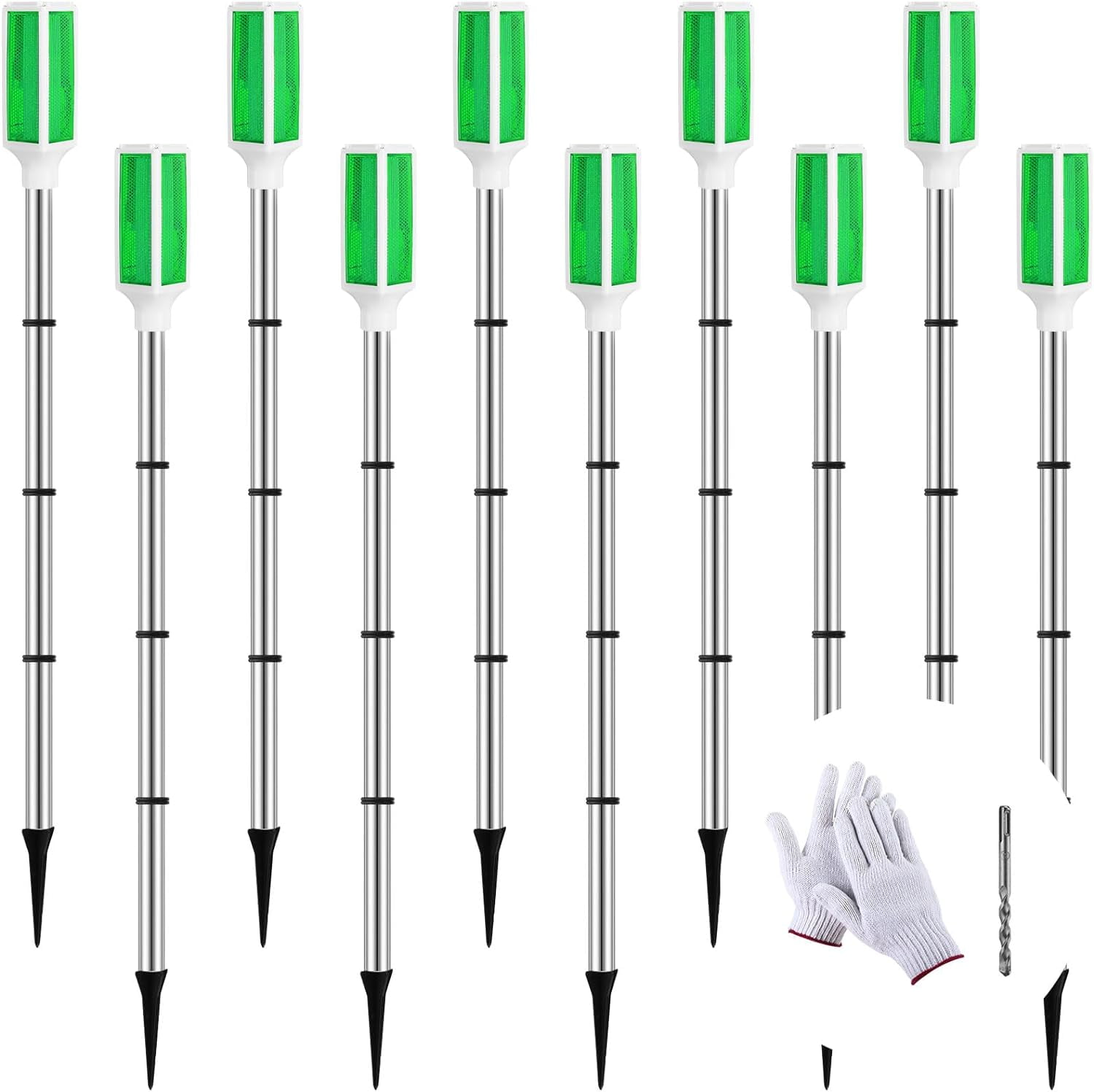 10 Pcs Solar Powered Driveway Markers Reflective Driveway Lights ...