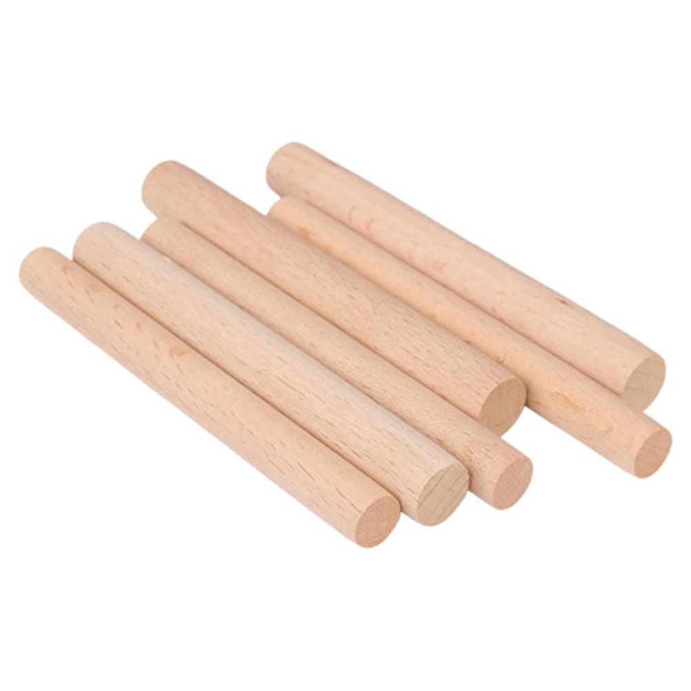 10 Pcs Solid Wooden Rods Toy Building Materials Hardwood Dowels Kids ...