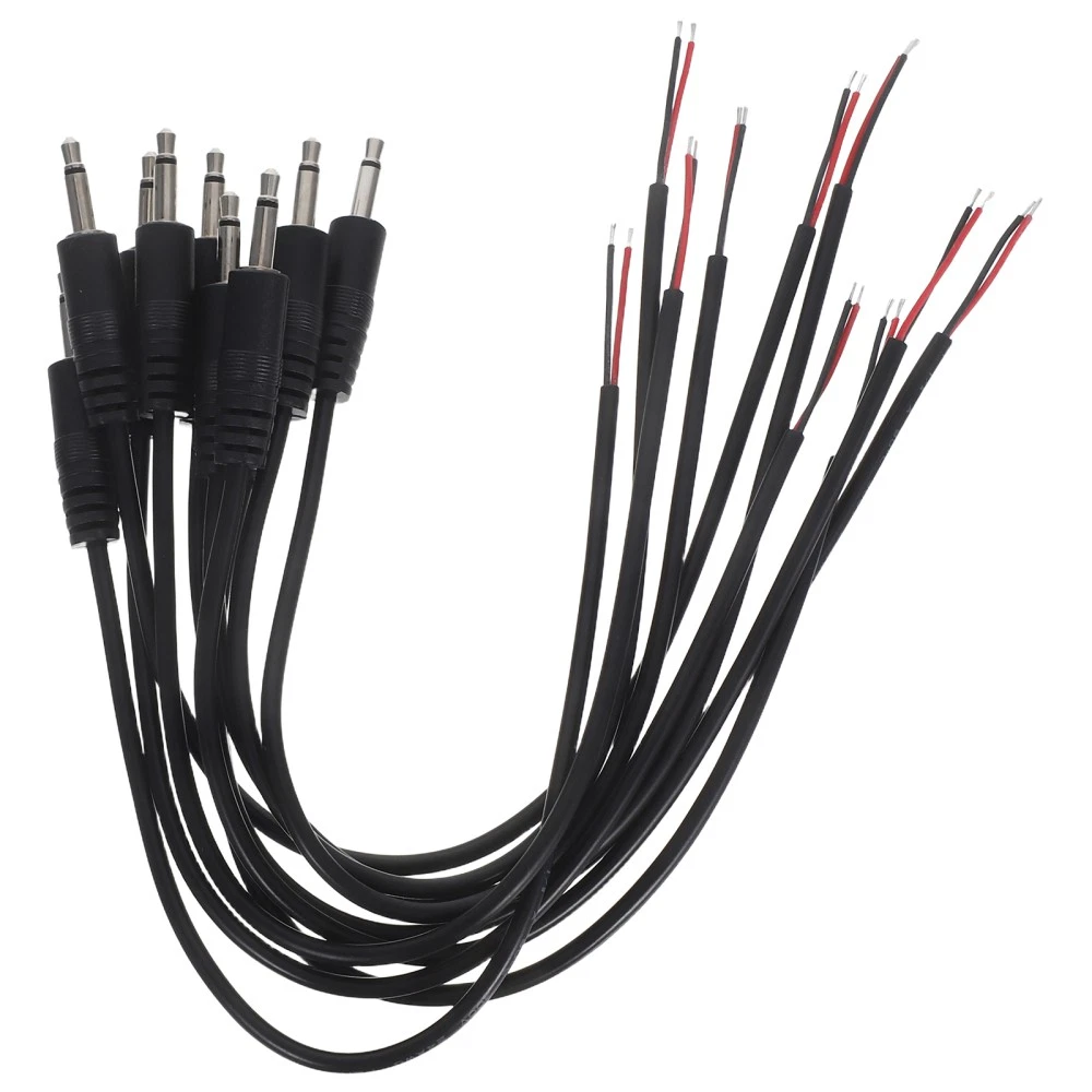 10 Pcs Speaker Wire Male Plug Cable Audio Line Headphone Sound Mono 3 ...