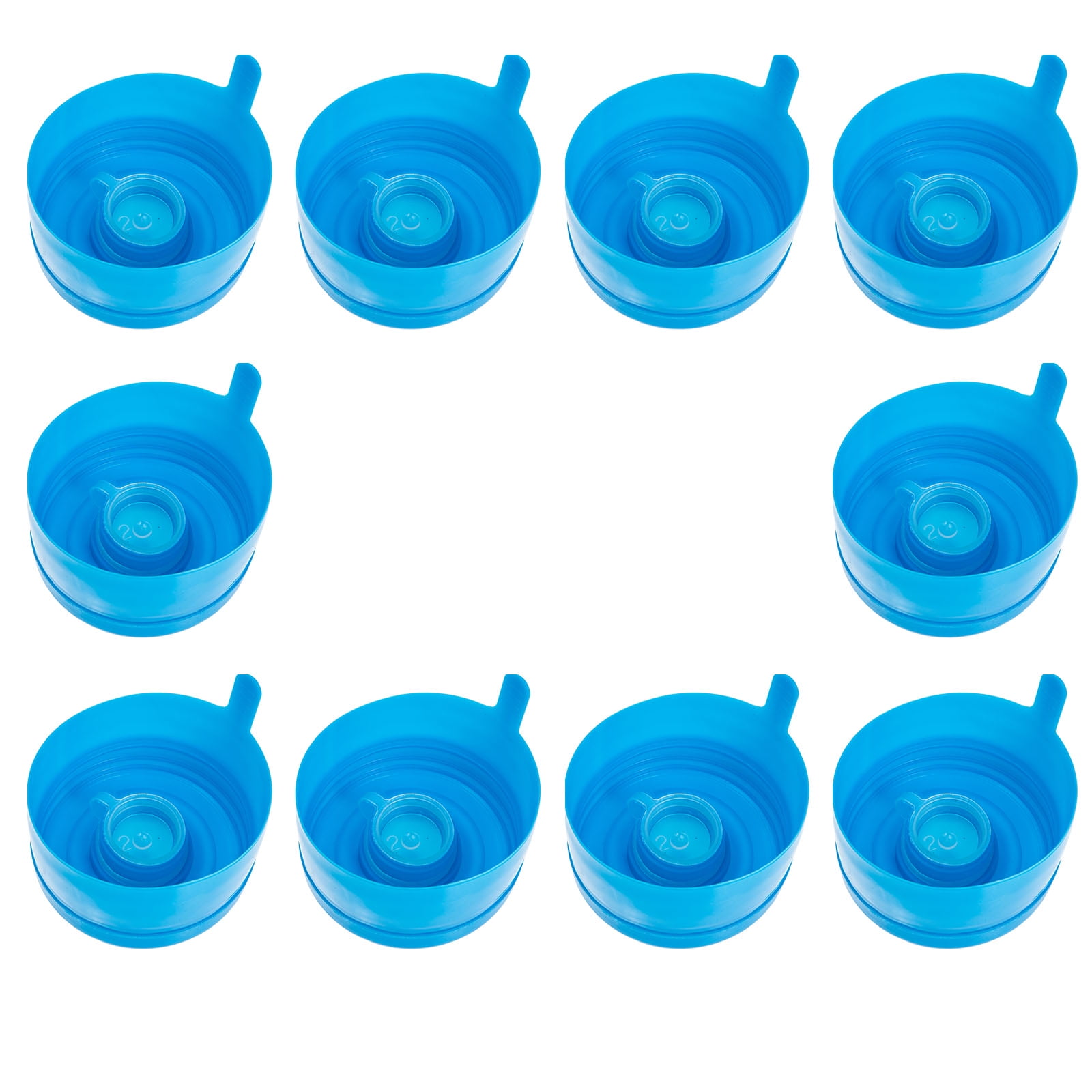 NUOLUX 10 Pcs Plastic Water Jug Caps, Reusable Sealing Lids for Gallon ...