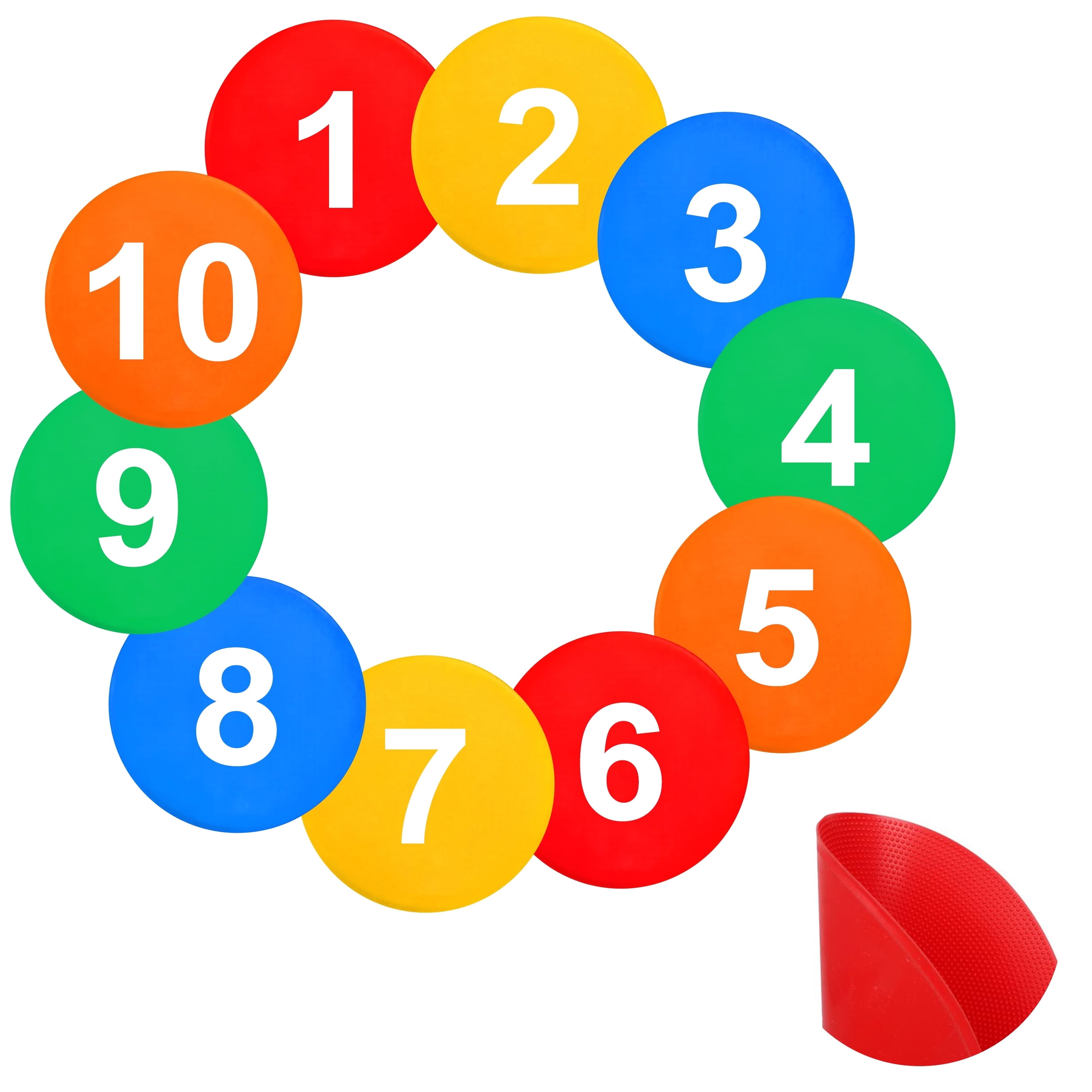 10 Pcs Spot Markers Flat Field Cones - 9 inches, Non Slip Spot Floor ...