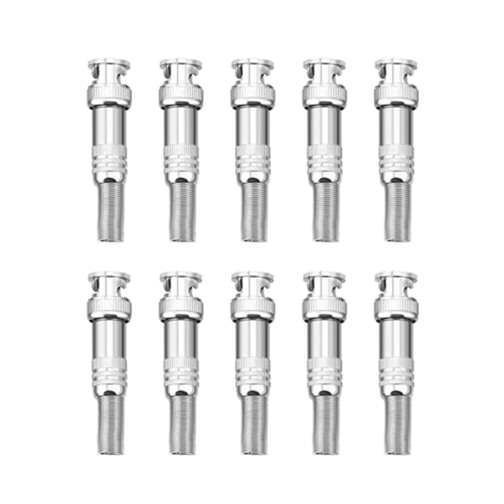 Armadurra 10 Pcs Spring End BNC Male Plug Connector Adapter Screw Type ...