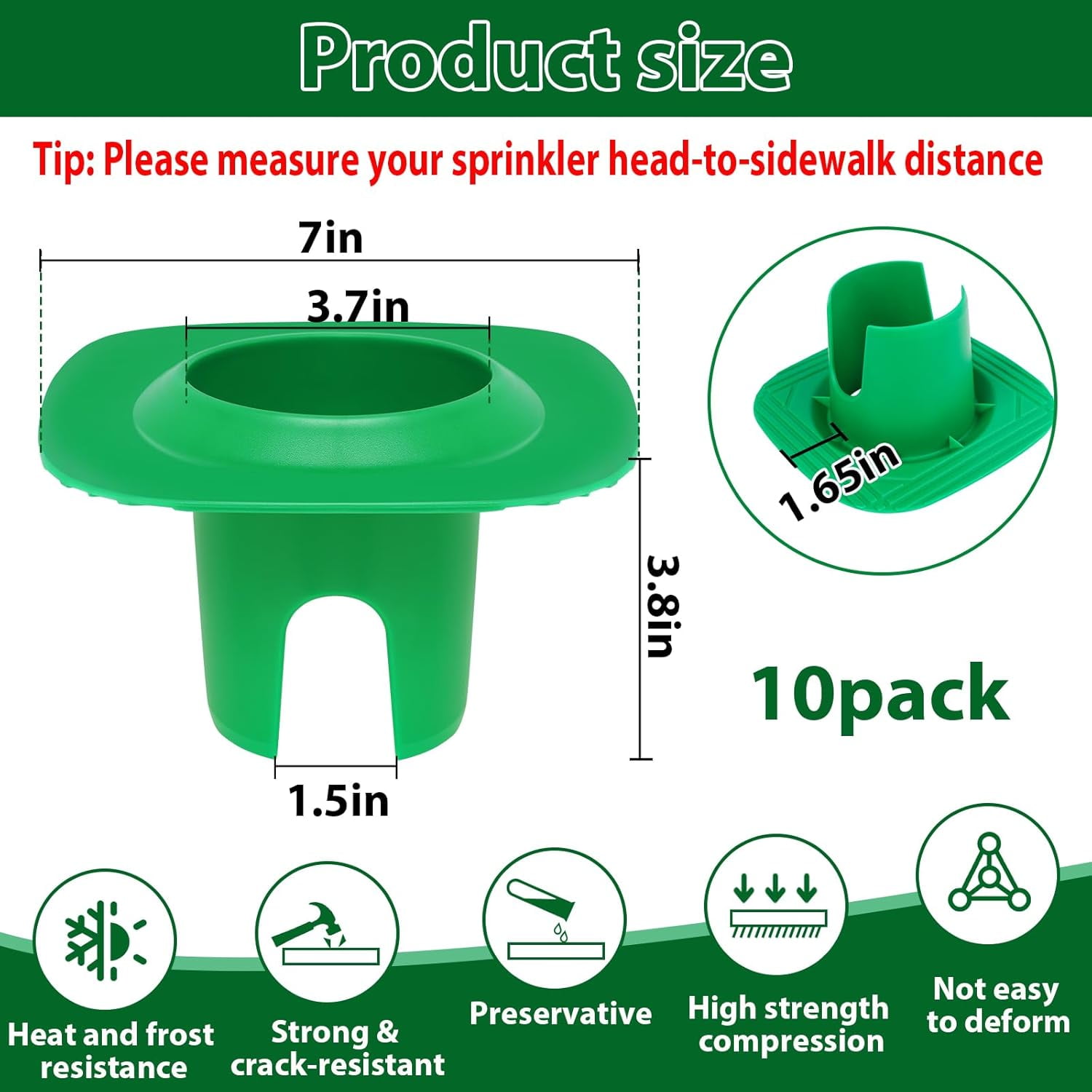 10 Pcs Sprinkler Head Protector, Plastic Sprinkler Donut Guards for ...