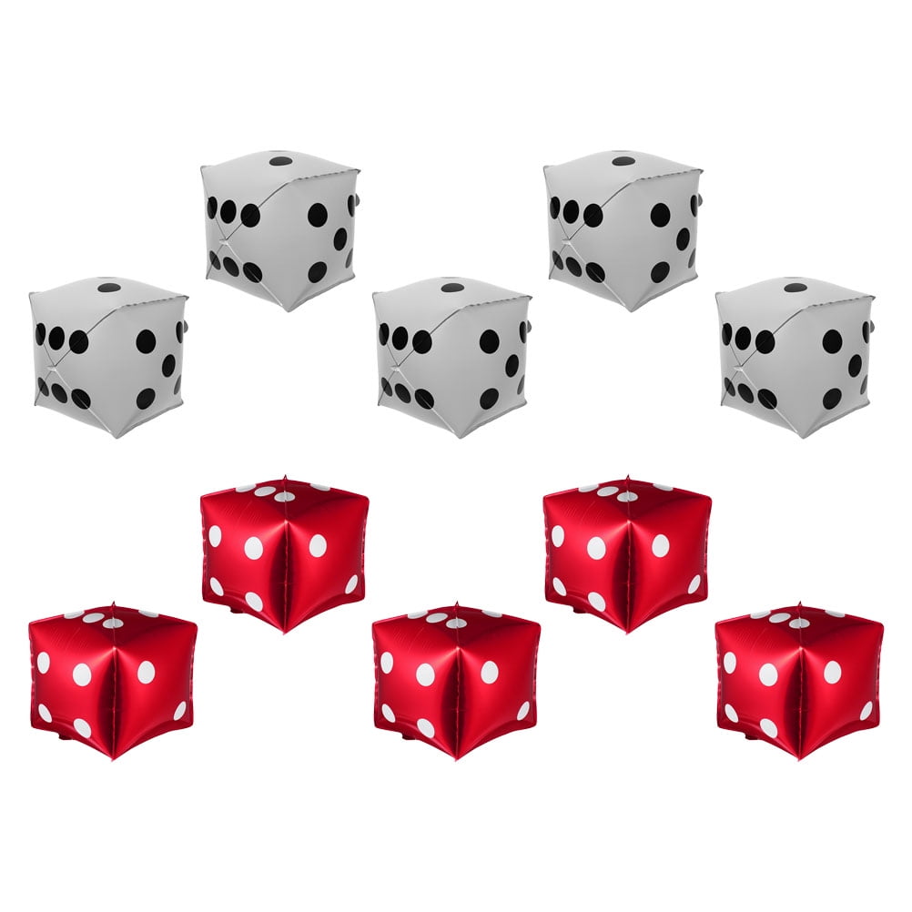 10 Pcs Square Balloons Film Balloons Dice Balloons Cube Shaped Balloons ...
