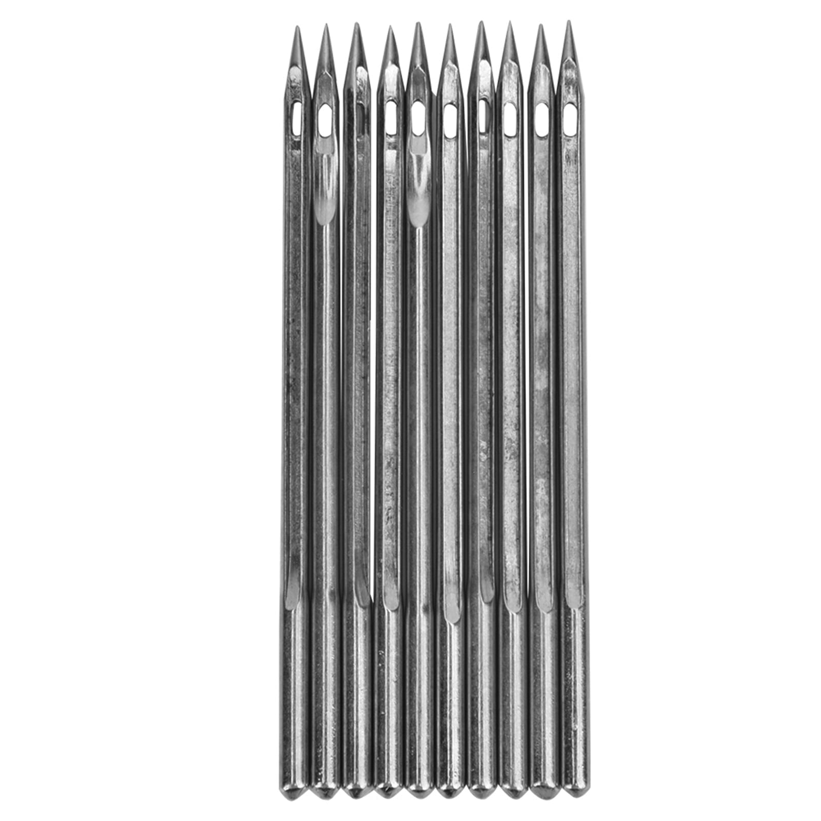 10 Pcs Stainless Stee Silver Needle Shoe Repair Machine Needle Pack ...