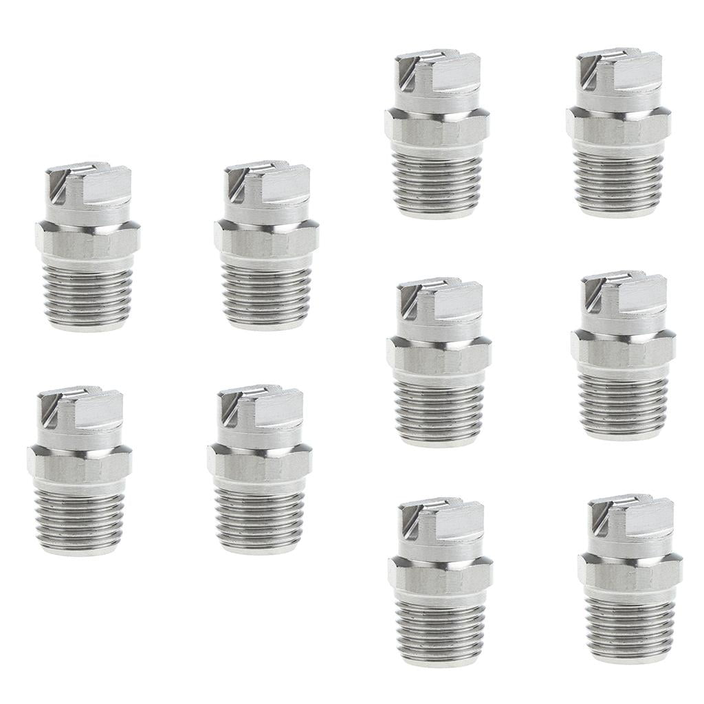10 Pcs Stainless Steel 1/4 Inch Male High Pressure Washer Sprayer Spray ...
