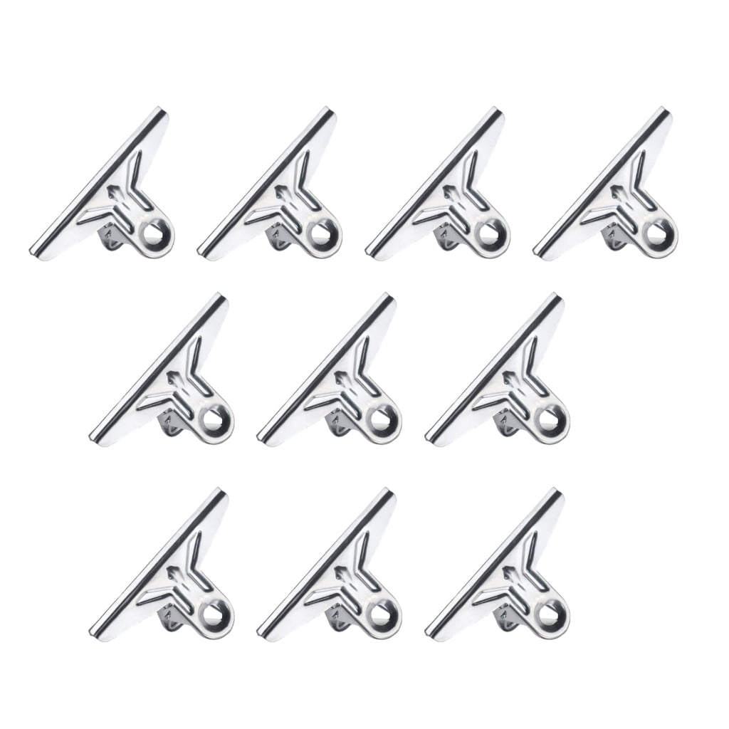 10 Pcs Stainless Steel Clips Paper Clips Binder Clips Receipt Clips for ...