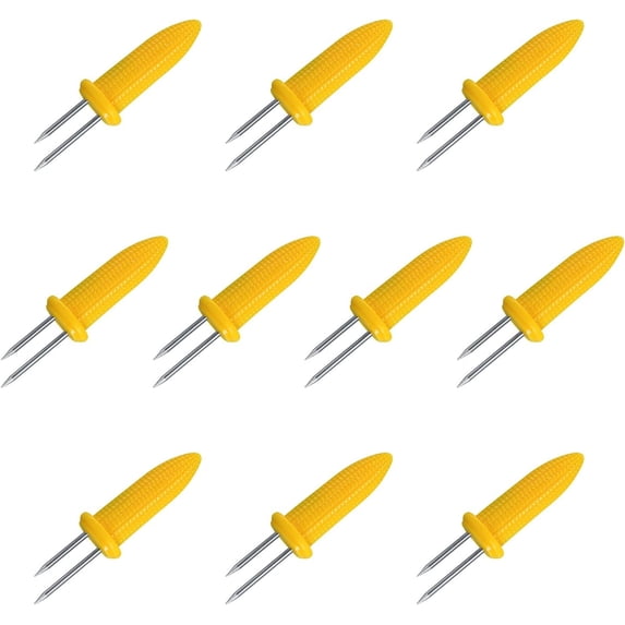 10 Pcs Stainless Steel Corn on the Cob holders, BBQ Corn on a Skewer ...