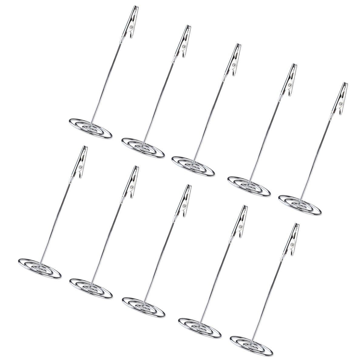 10 Pcs Stainless Steel Holder Wedding Business Card Pulimento Memos ...