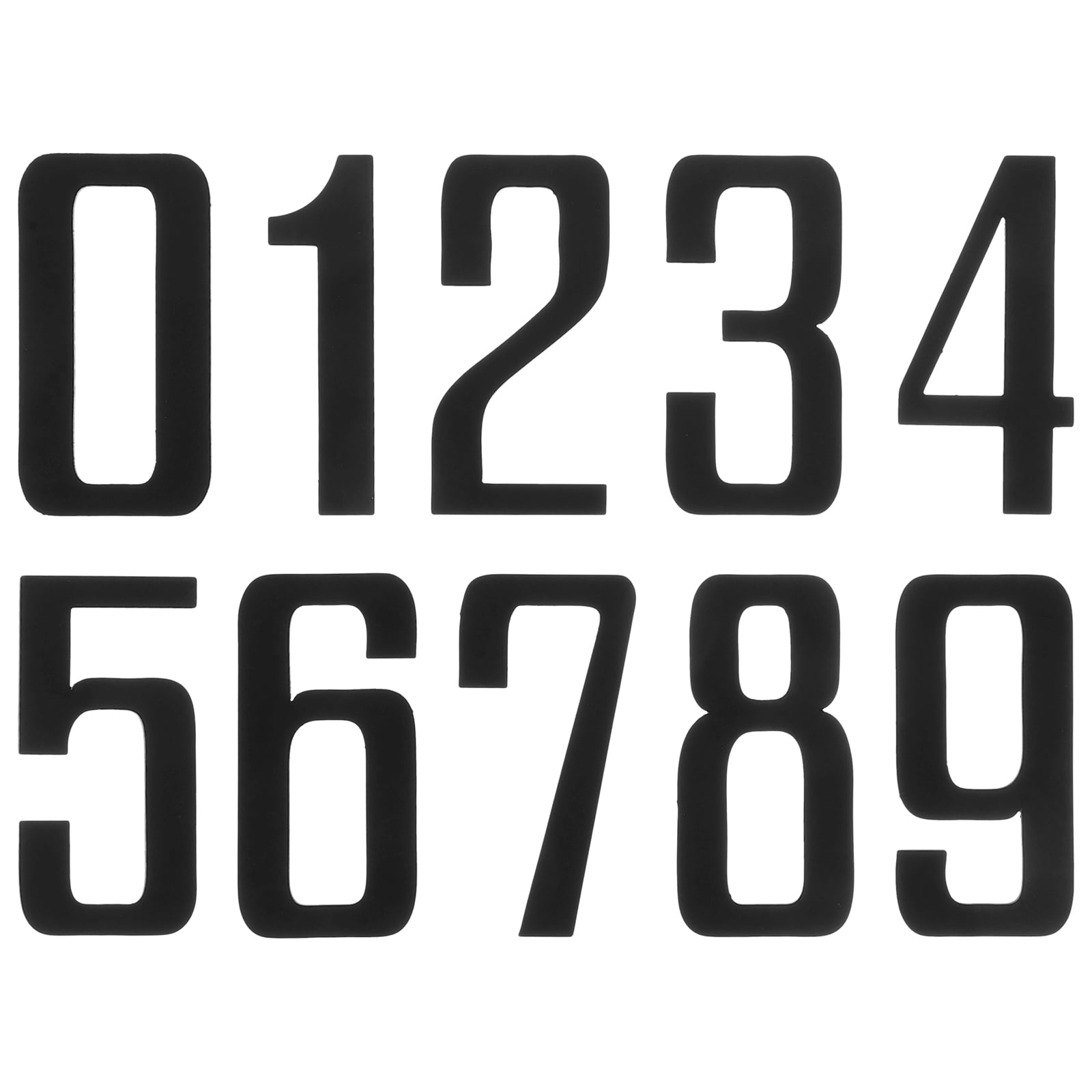 Modern House Number Sign in Black Stainless Steel for Home Use with ...