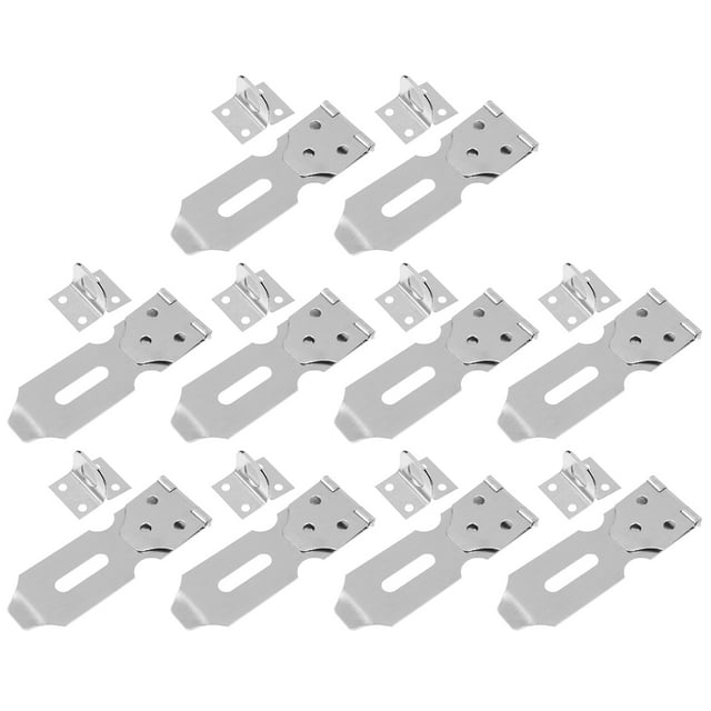 10 Pcs Stainless Steel Padlock Hasp Anti-Theft Door Heavy Duty Cargo ...