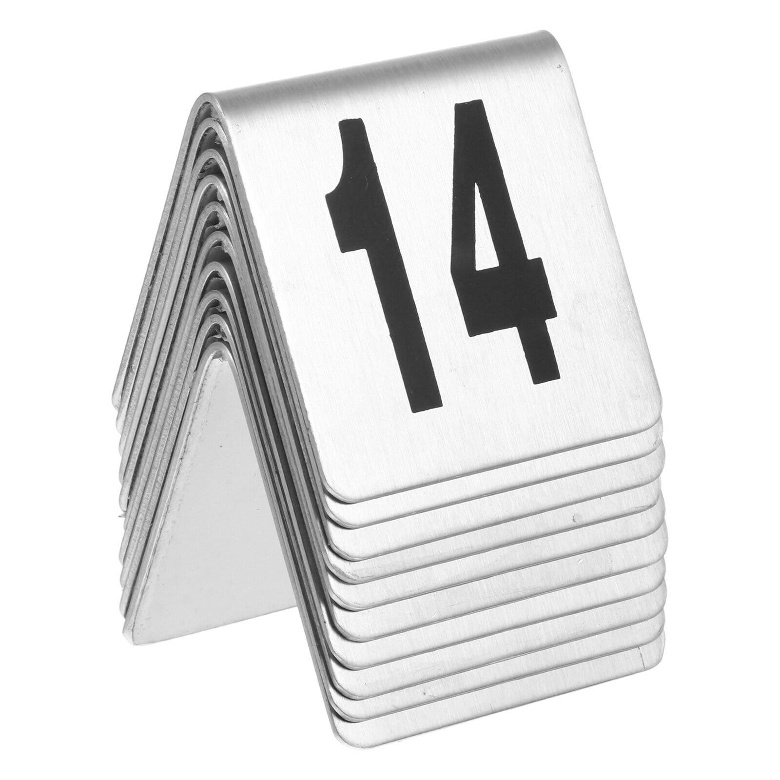 10 Pcs Stainless Steel Plate Reception Table Numbers Identification ...