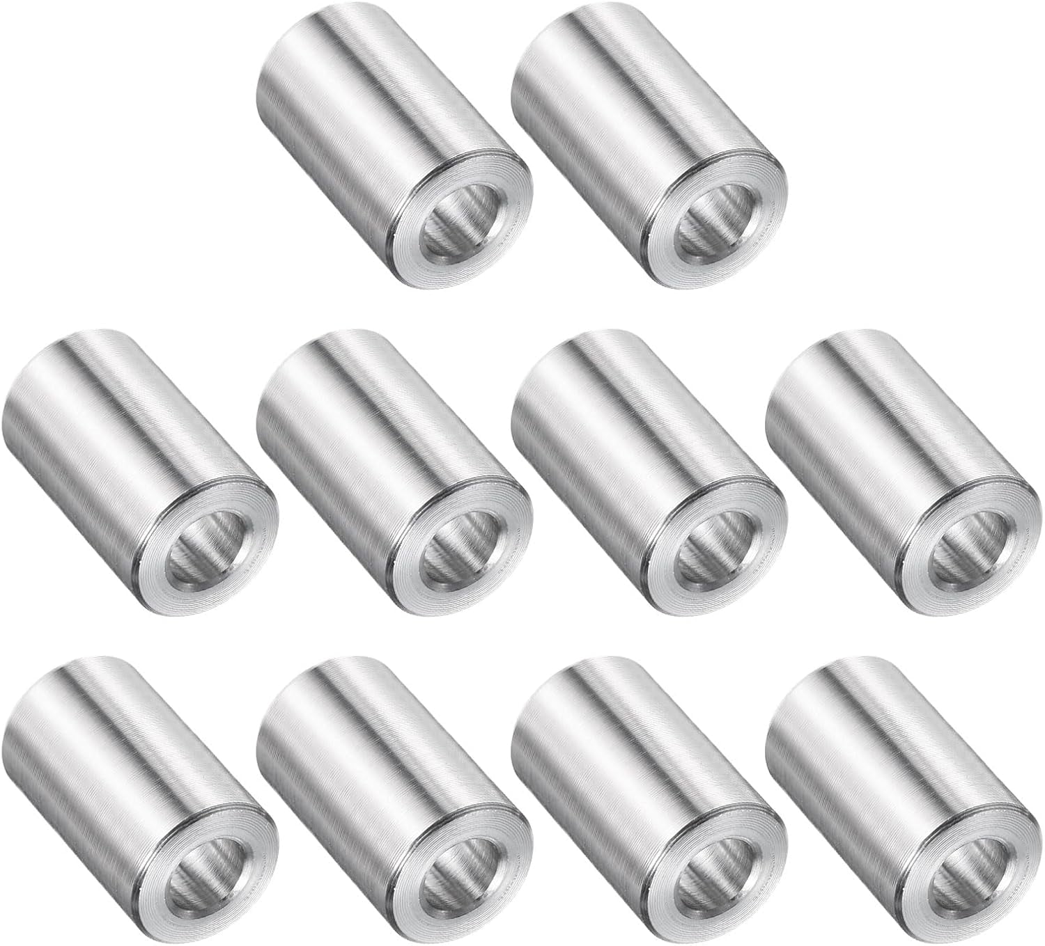 10 Pcs Stainless Steel Spacer 1/4" Bore x 1/2" OD x 5/8" Length Screw ...