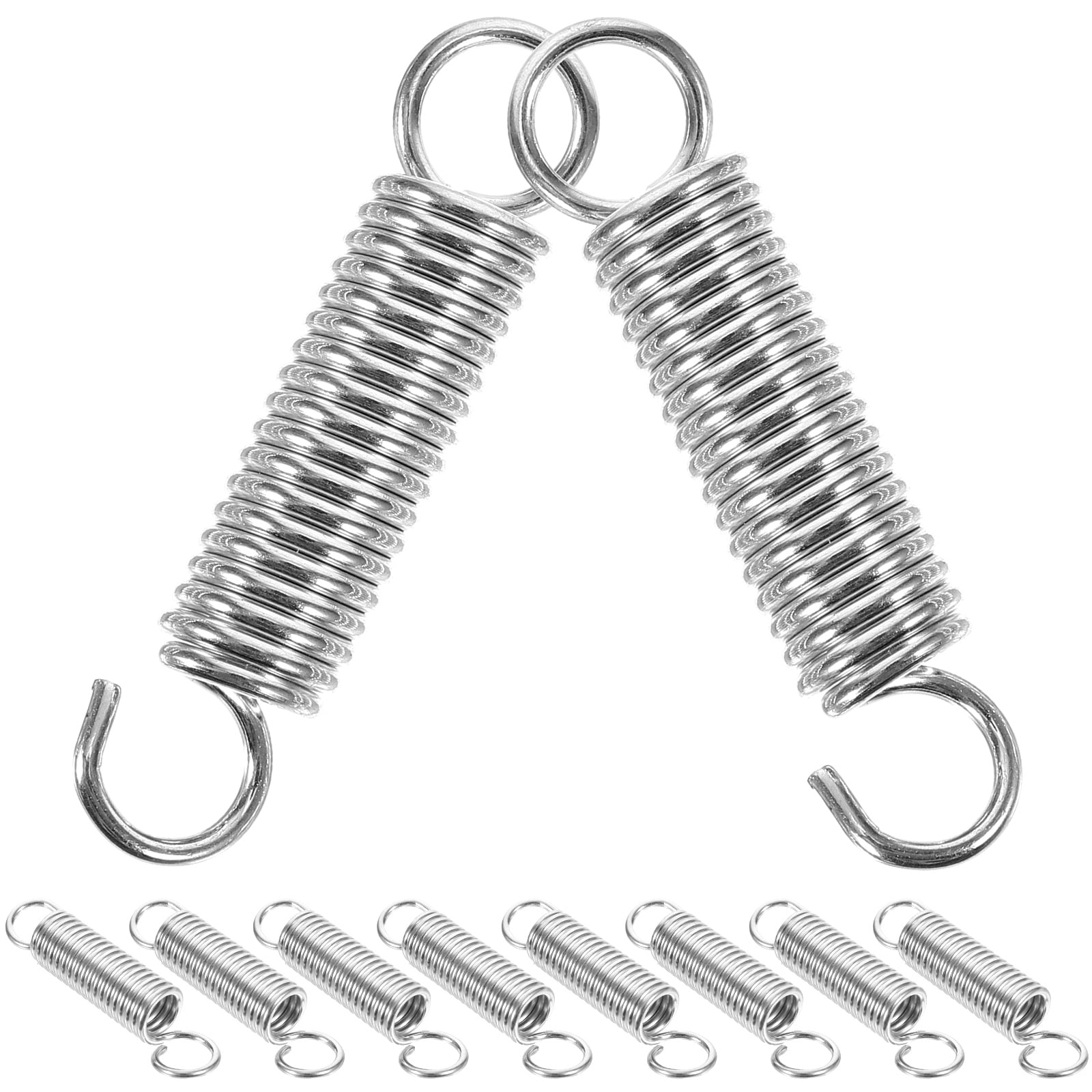 10 Pcs Stainless Steel Tension Spring Extended Compressed Springs Small ...