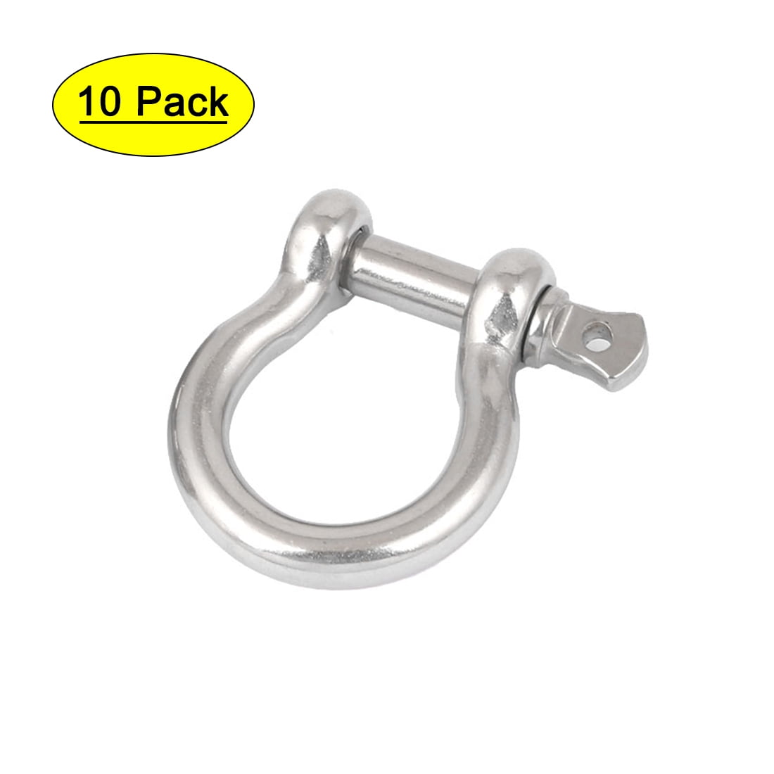 10 Pcs Stainless Steel Wire Rope Fastener Bow Shackles 5mm Thread ...