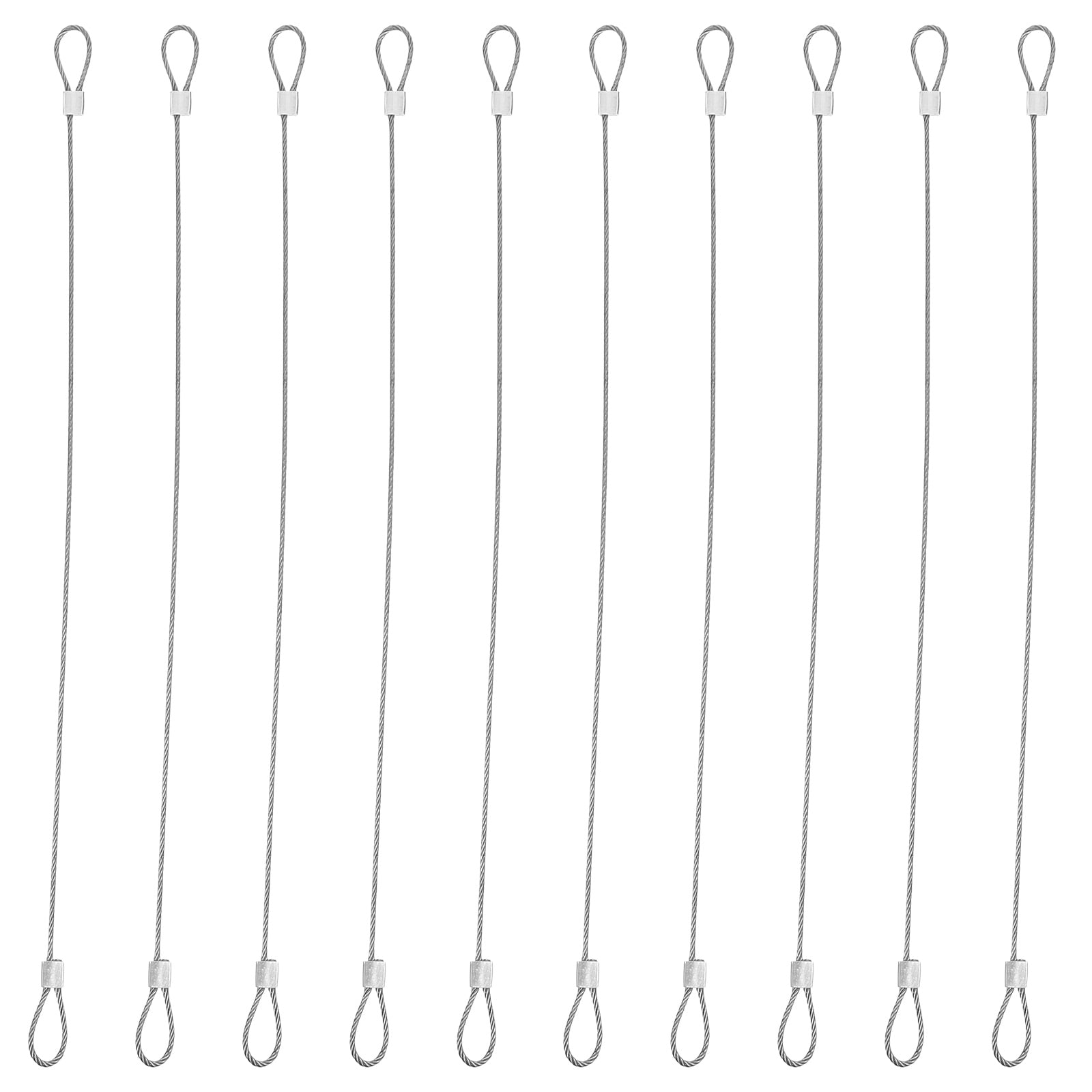 10 Pcs Stainless Steel Wire Rope Stainless Steel Cable with Crimping ...