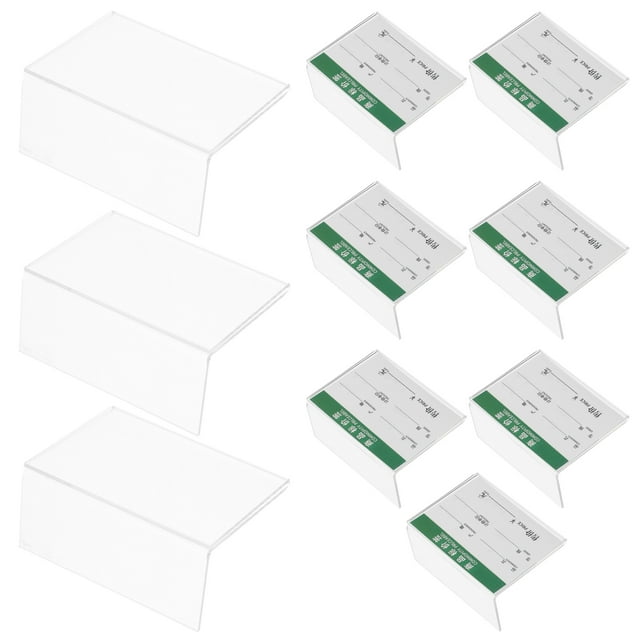 10 Pcs Store Label Display Holder Sticker Stand Transparent - Walmart.com