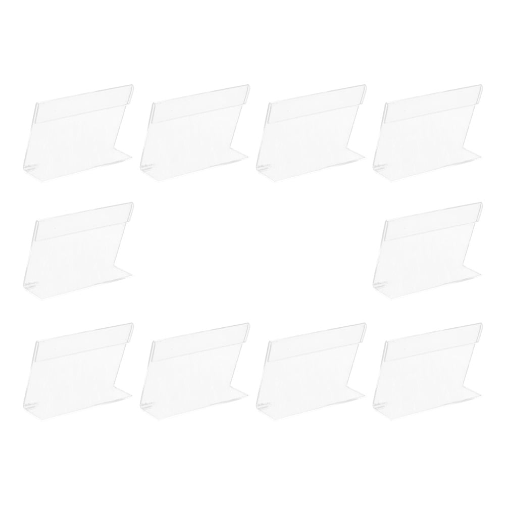 unbranded 10 Pcs Acrylic Price Tag Table Card Holder Sign Stand Holders ...