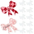 10 Pcs Sublimation Bow Blanks, Sublimation Acrylic Bow Blanks Keychain ...