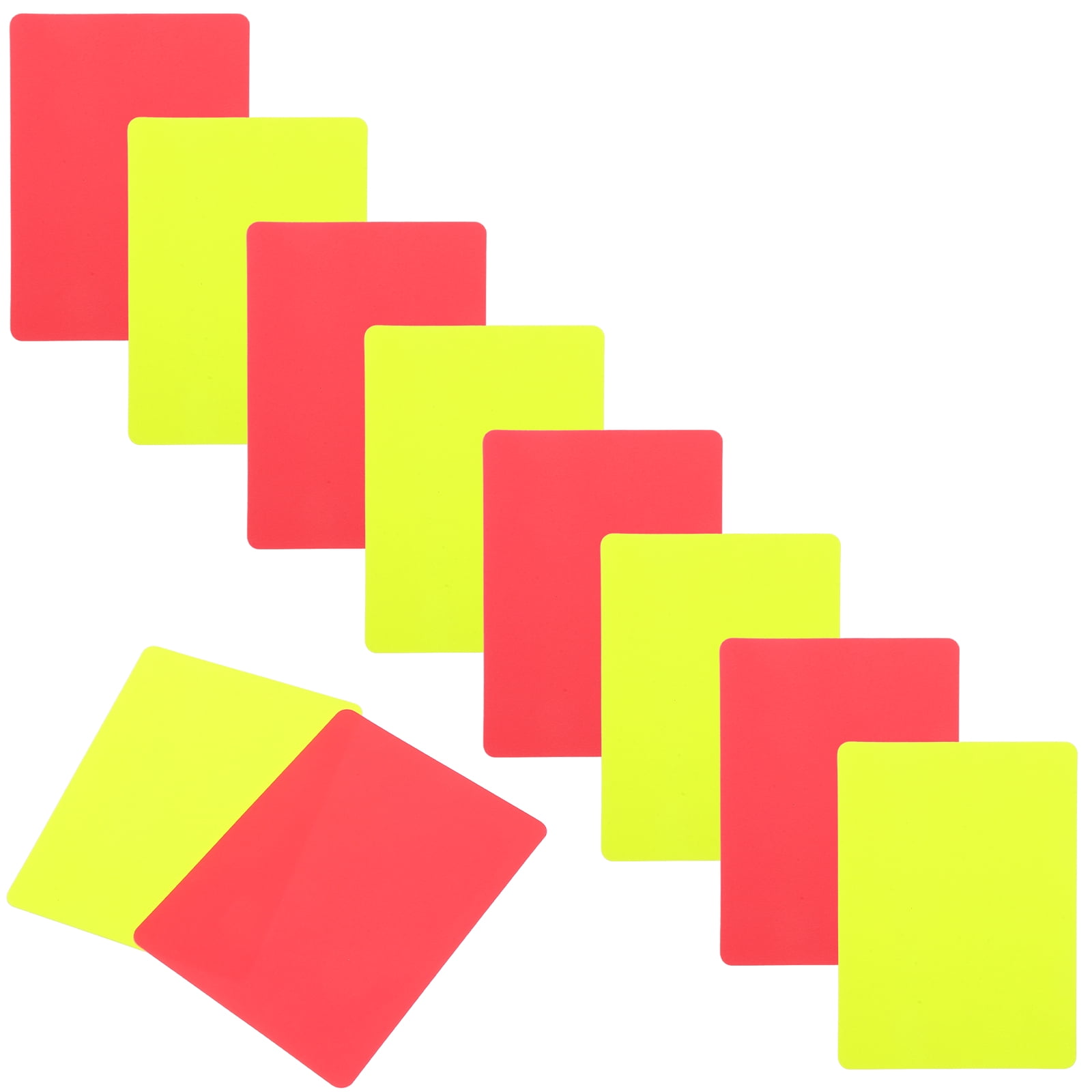 10 Pcs Substitution Card Football The Wire Referee Red and Yellow Cards ...