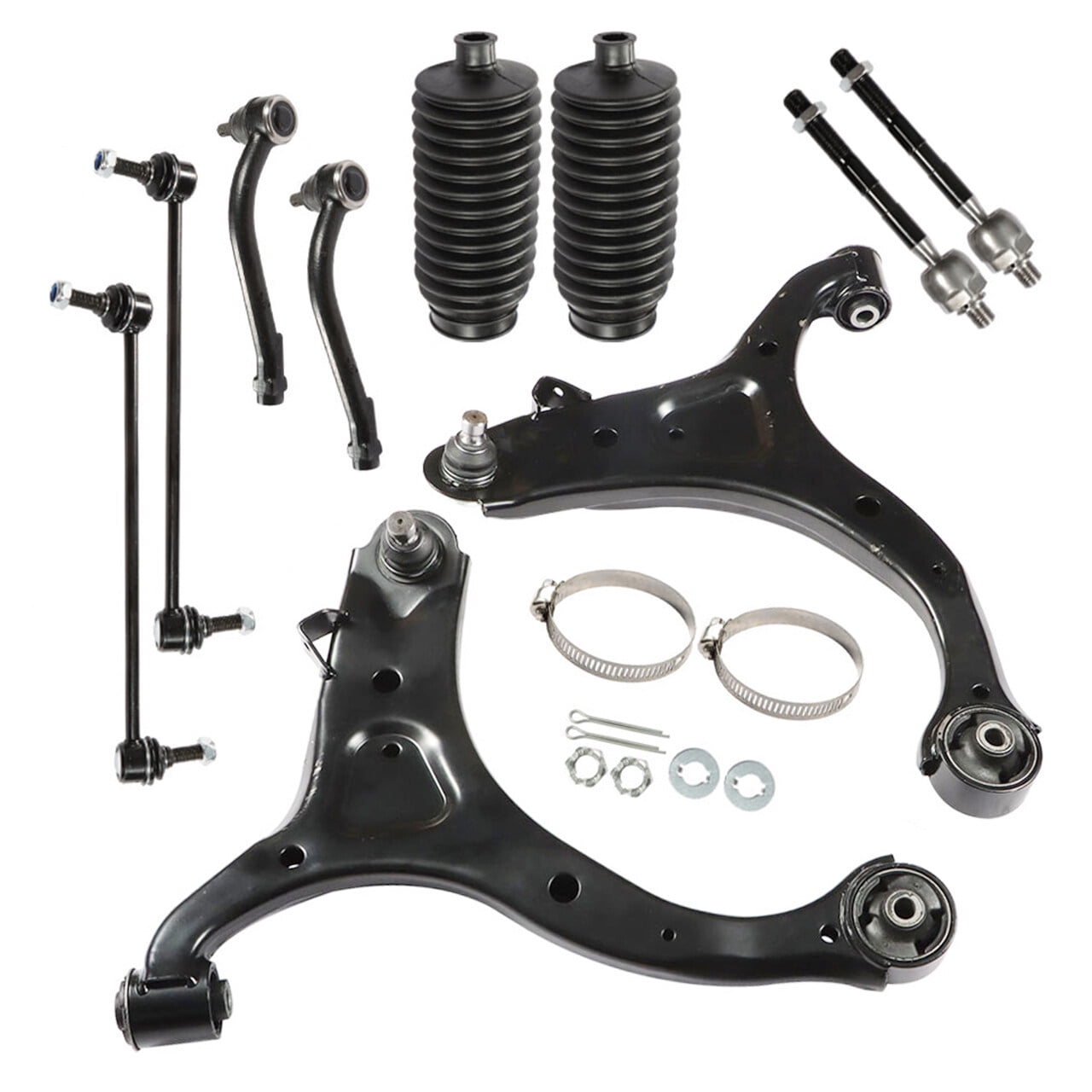 10 Pcs Suspension Front Lower Control Arm Sway Bar Link Boots Kit Fit ...