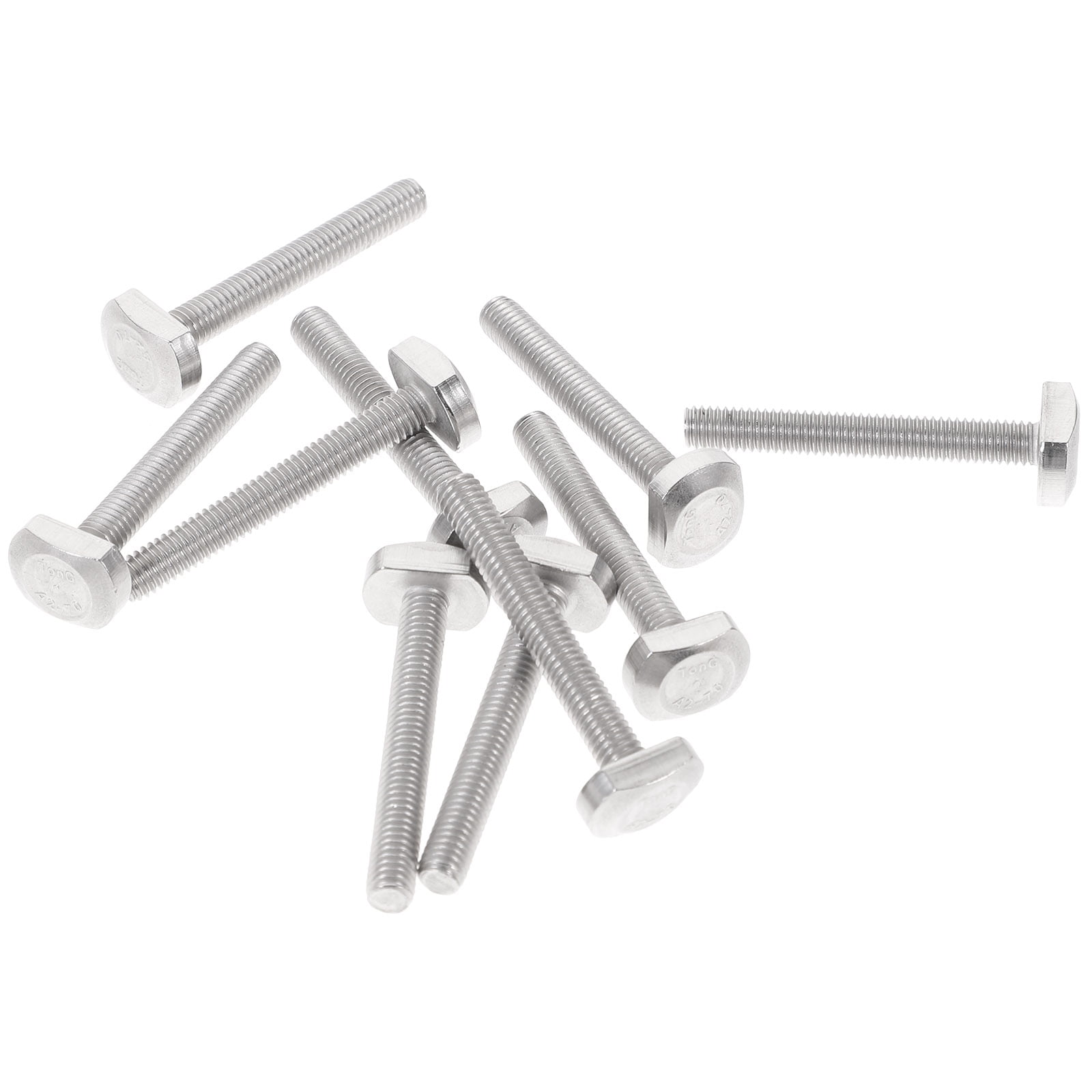 10 Pcs T-bolt Tracks Bolts Platen Embedded Stainless Steel - Walmart.com
