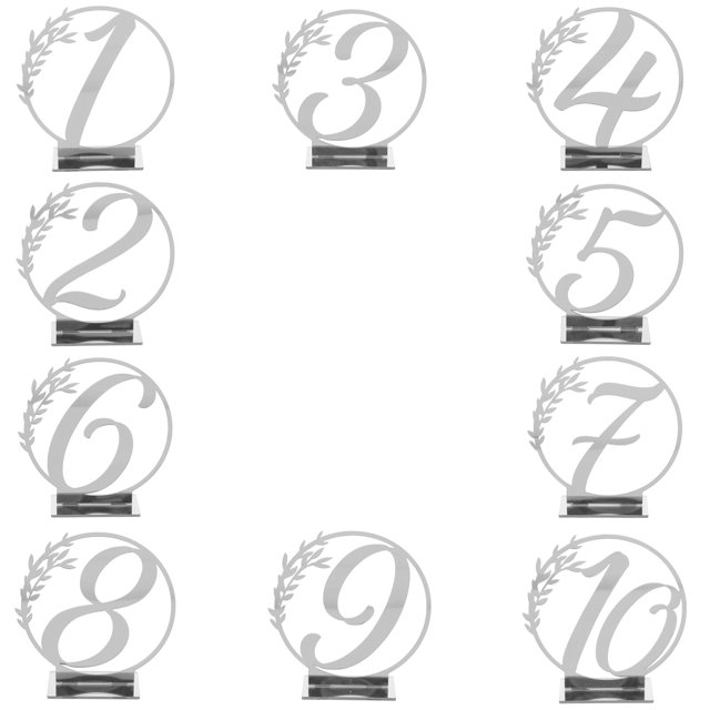 10 Pcs Table Number Plate Business Cards Table Supply Wedding Number ...