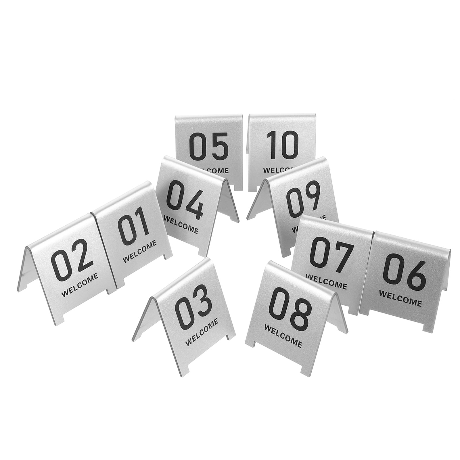 10 Pcs Table Number Plate Tent Table Numbers Markers Reusable Table ...