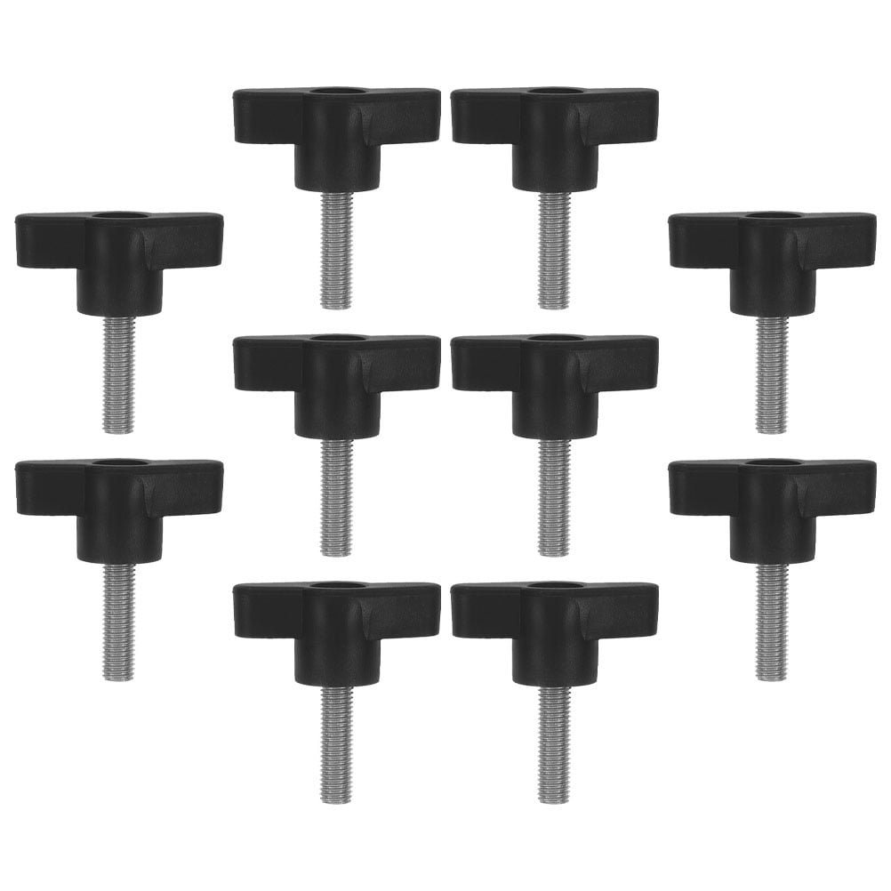 10 Pcs Tap Rod Handle Screw 4.20X3.60X2.00CM Black - Walmart.com