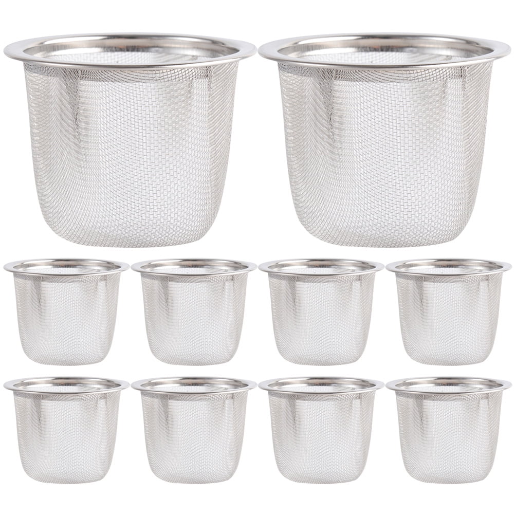 10 Pcs Tea Infuser Basket Mesh Filter Steeper Strainer Coffee Fine ...