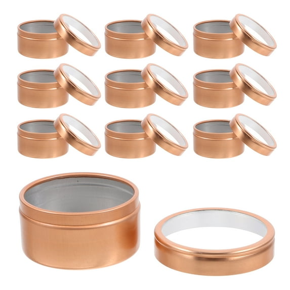 10 Pcs Tea Tins Empty Refillable Round Empty Cans For Coffee Beans ...