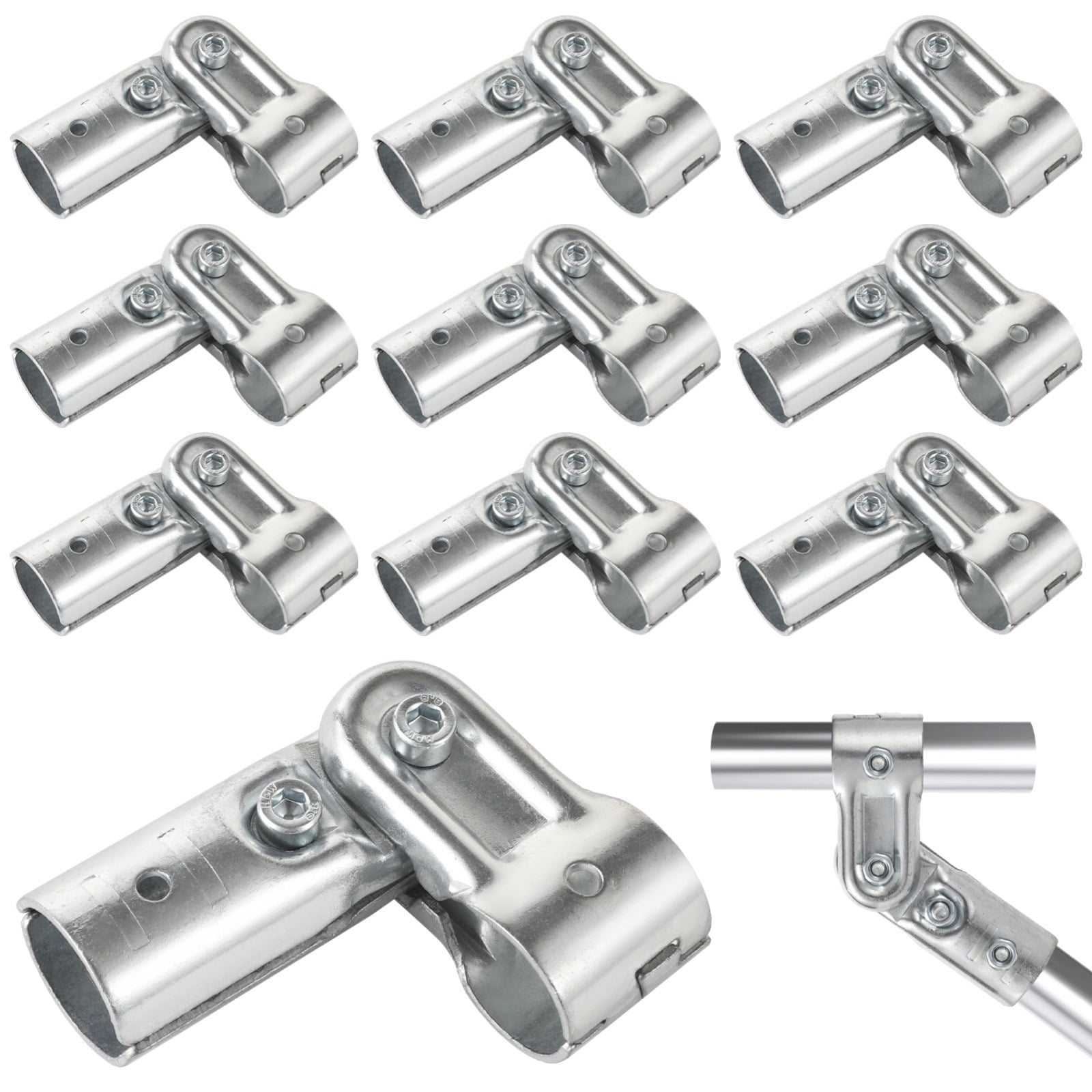 10 Pcs Tee Pipe Fittings, Adjustable 2-Way Pipe Connectors, Two Port T ...