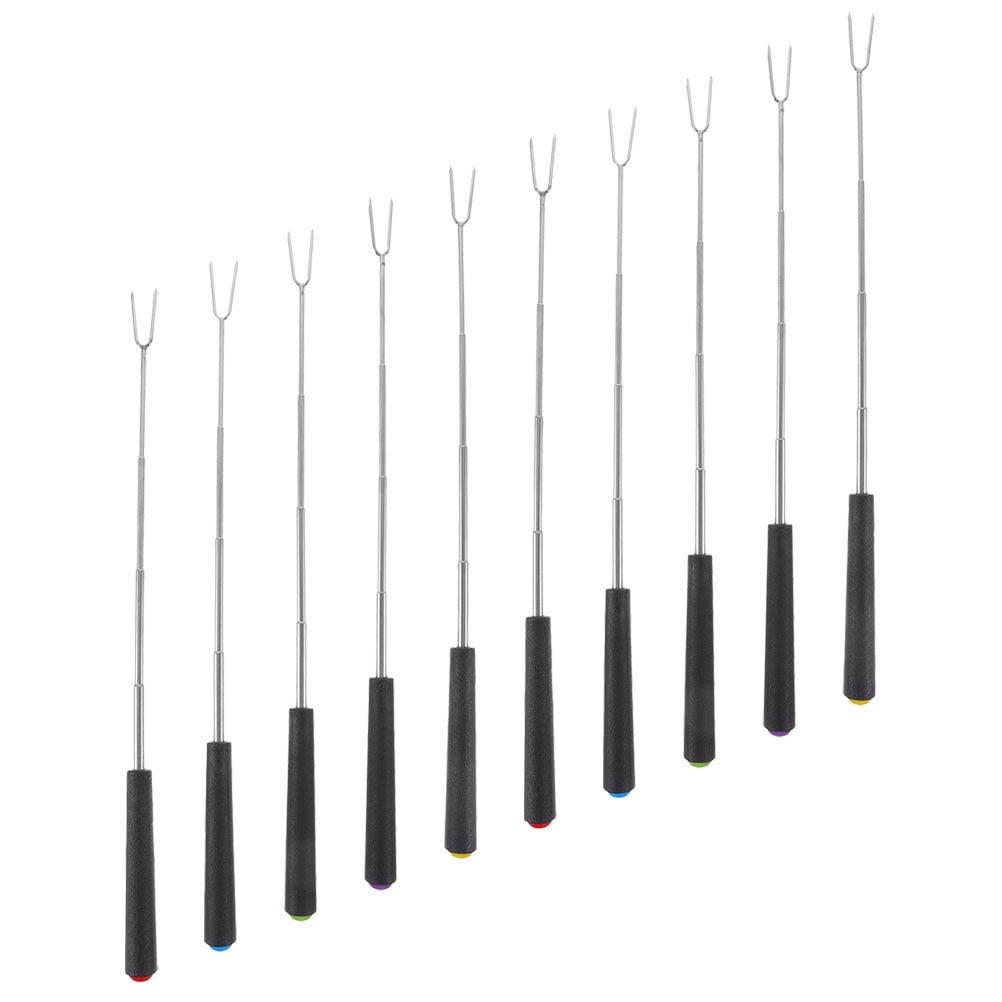 10 Pcs Telescopic Barbecue Fork Barbecue Stick Grill Tools Smores ...