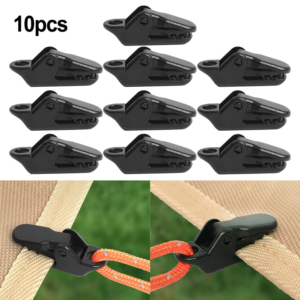 10 Pcs Tent Tarp Tarpaulin Clips Clamps Heavy Duty Reusable Buckle ...