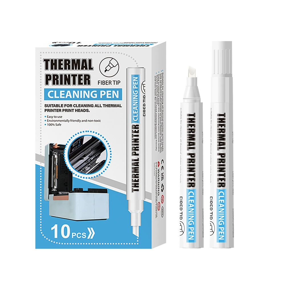 10-Pcs Thermal Printer Cleaning Pen, Fiber Nib for Deep Cleaning ...