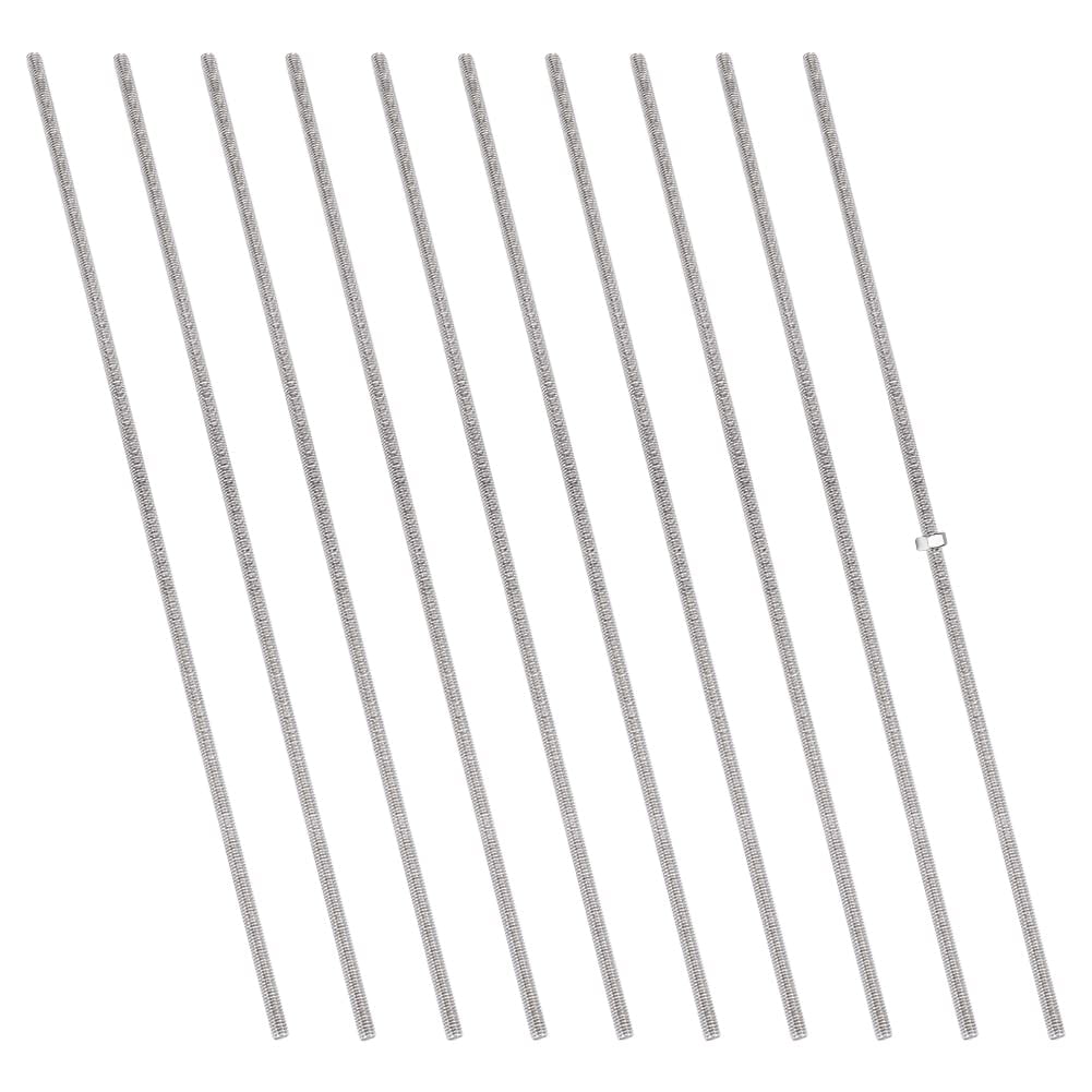 10 Pcs Threads Studs Rods M4 Stainless Steel Full Thread Bar Stud Screw ...