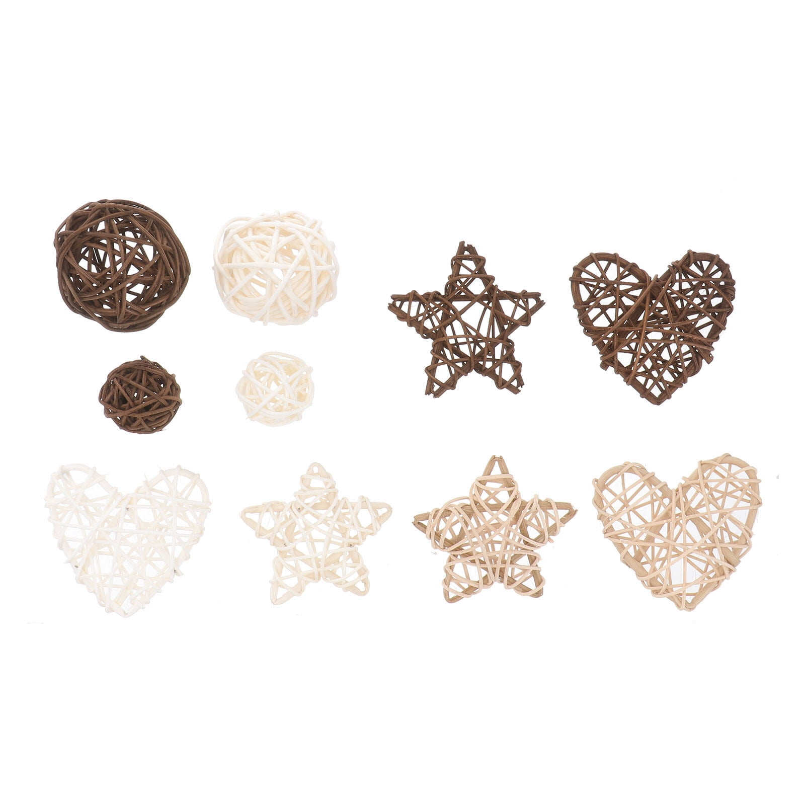 10 Pcs Three-color Rattan Ball Toys Rattan Balls Nordic Style Decor ...