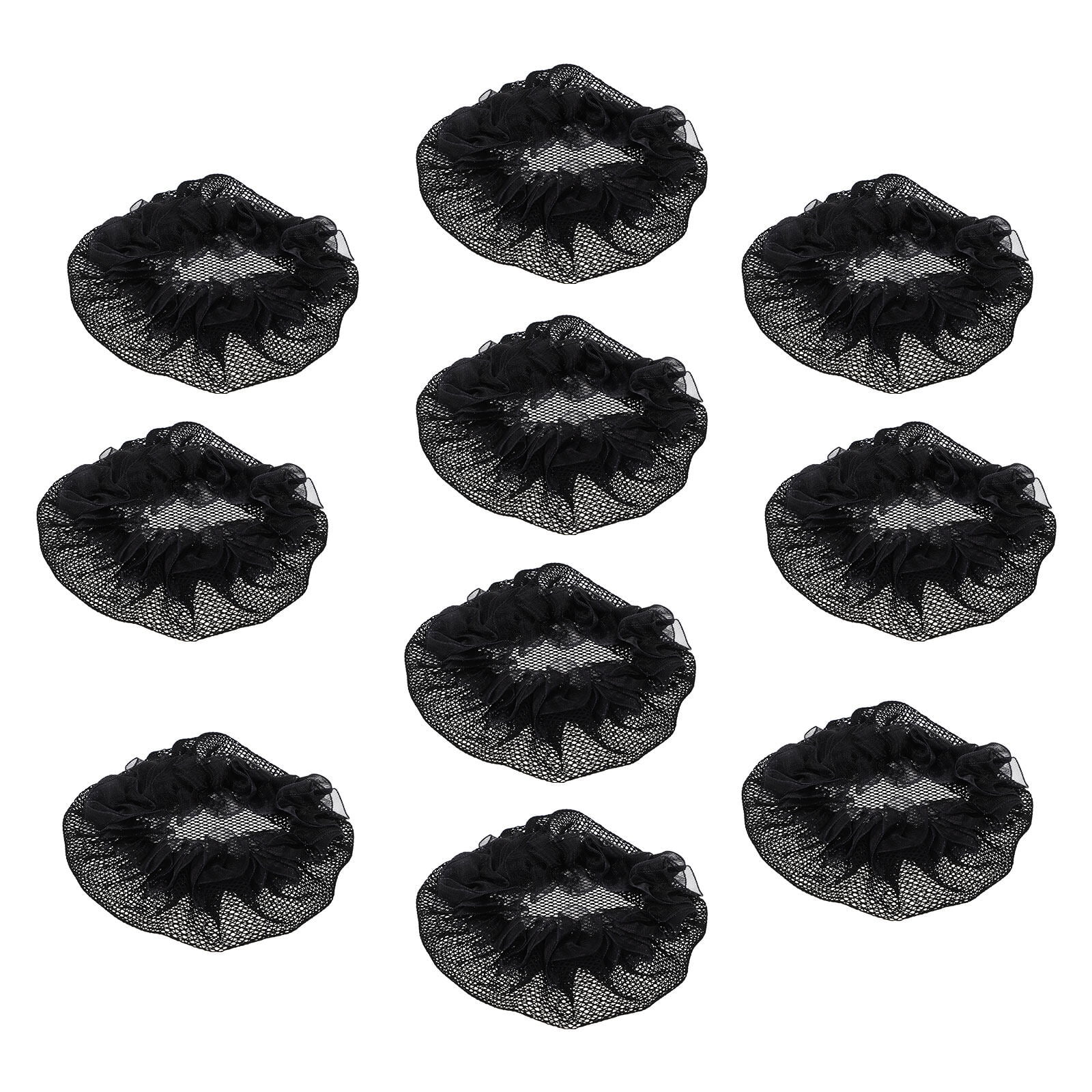 10 Pcs Ties Mesh Hair Net Bag Elastic Band Nets Work Miss - Walmart.com