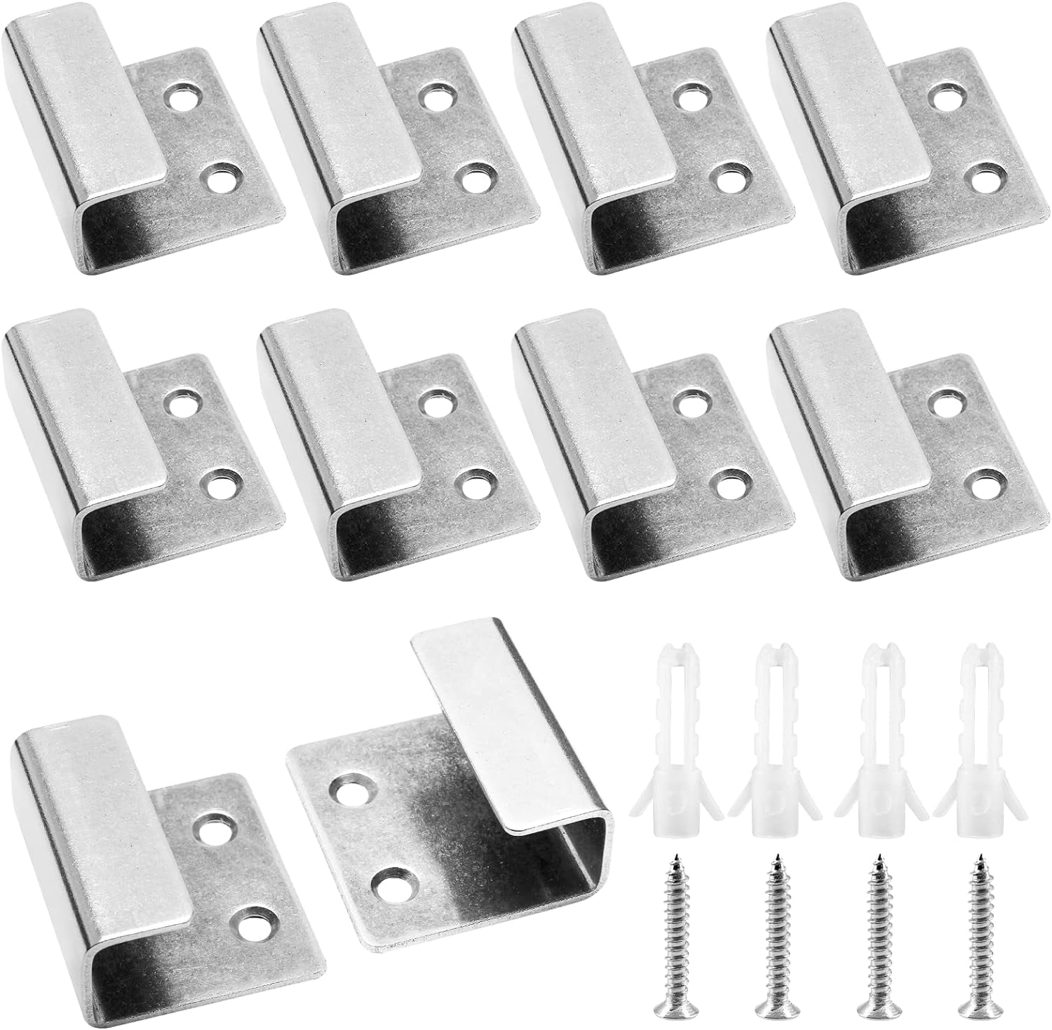 10 Pcs Tile Display Wall Hanger, Stainless Steel Wall Mount Brackets ...