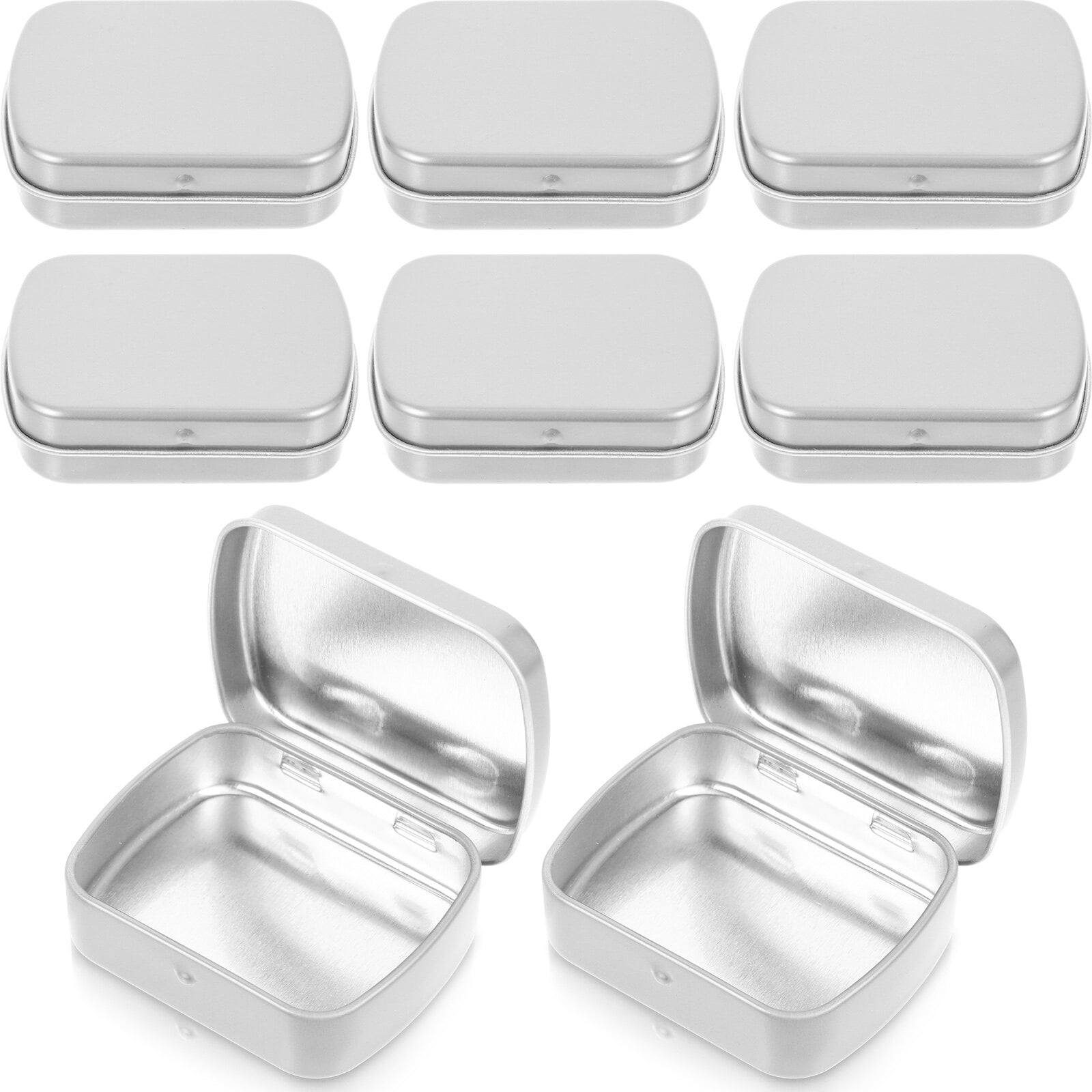 10 Pcs Tin Iron Storage Container Jar Crafts Candy Small Tins with Lids ...