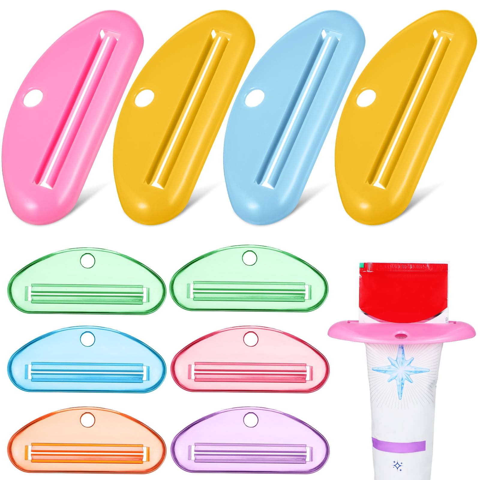10 Pcs Tooth Paste Toothpaste Tube Squeezer Bathroom Items Holder Mixed ...