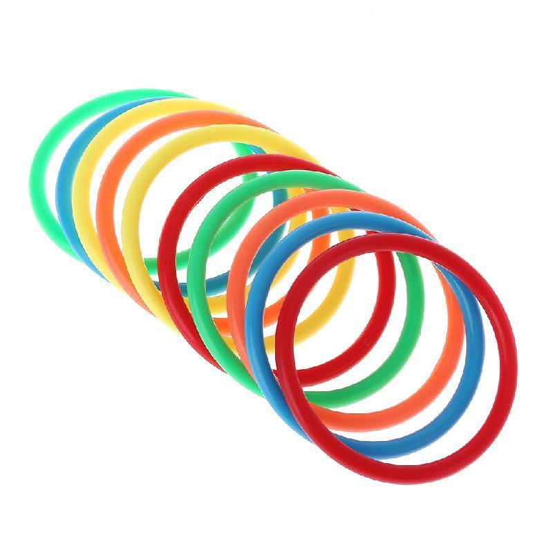 10 Pcs Toss Rings Throw Carnival Backyard Park Games Kids Intelli ...