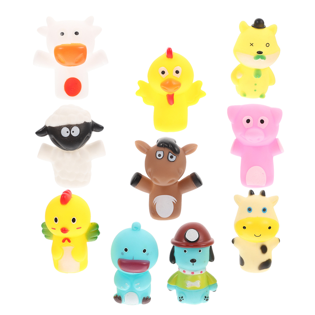 10 Pcs Toy Hand Puppet Kids Animal Finger Puppets for Talking Story ...