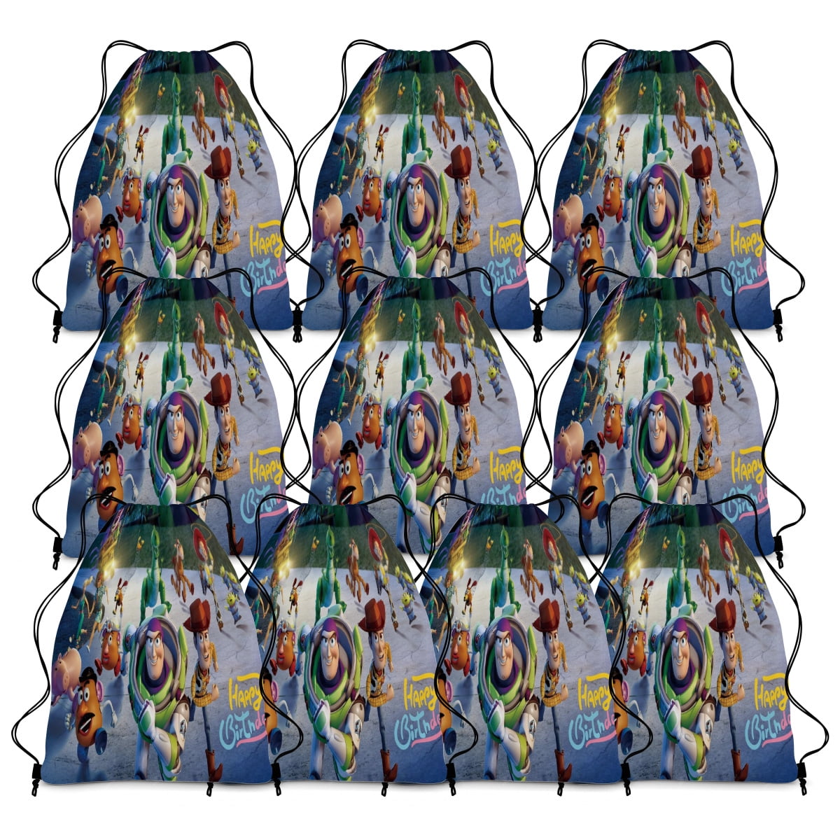 10 Pcs Toy Story Drawstring Bags Birthday Toy Story Party Decoration ...