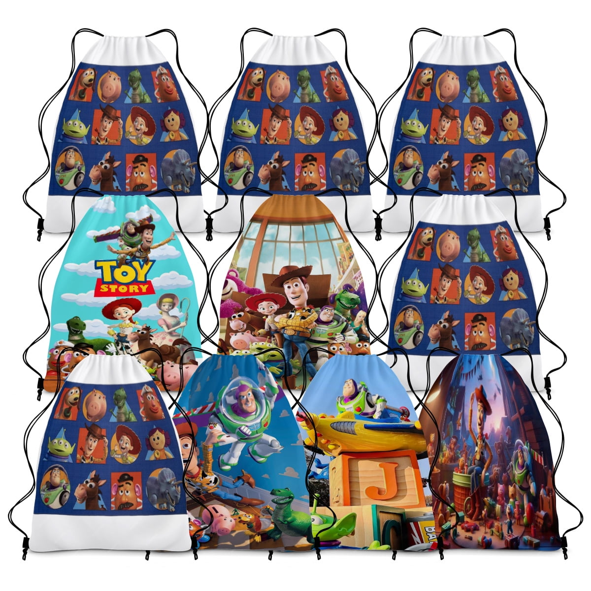 10 Pcs Toy Story Drawstring Bags Birthday Toy Story Party Decoration ...