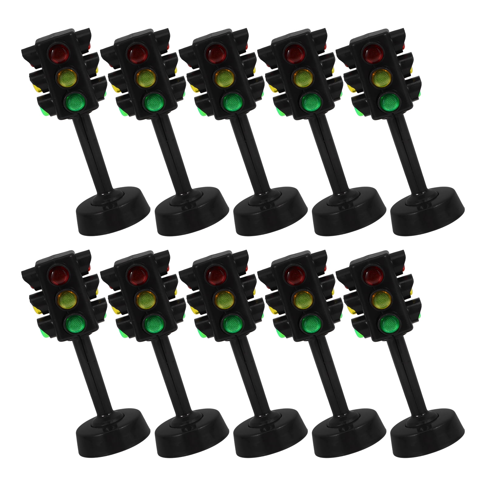 10 Pcs Traffic Light Cake Toppers Kids Toy Lights Model Child Toddler ...