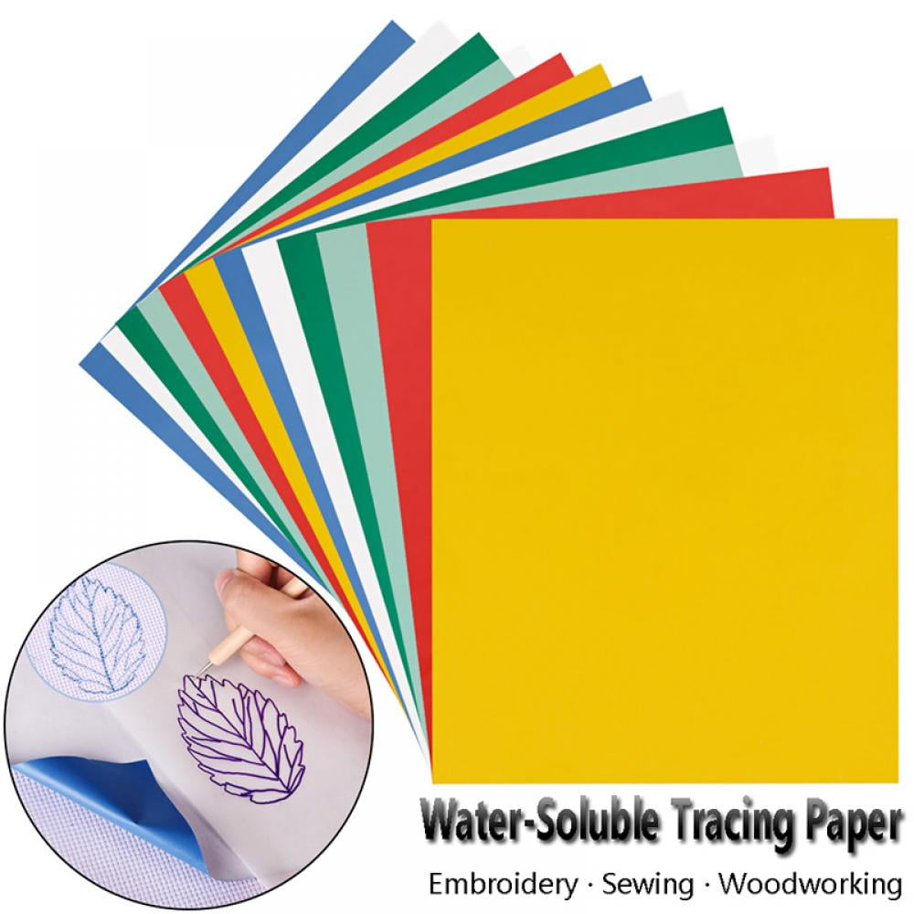 10 Pcs Embroidery Transfer Paper, Reusable 8"×6" Carbon Tracing Paper ...