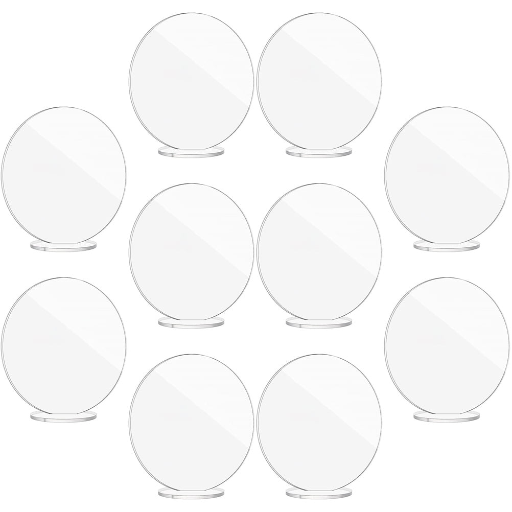 10 Pcs Transparent Blank Arched Square Bottom Acrylic Wedding Table ...