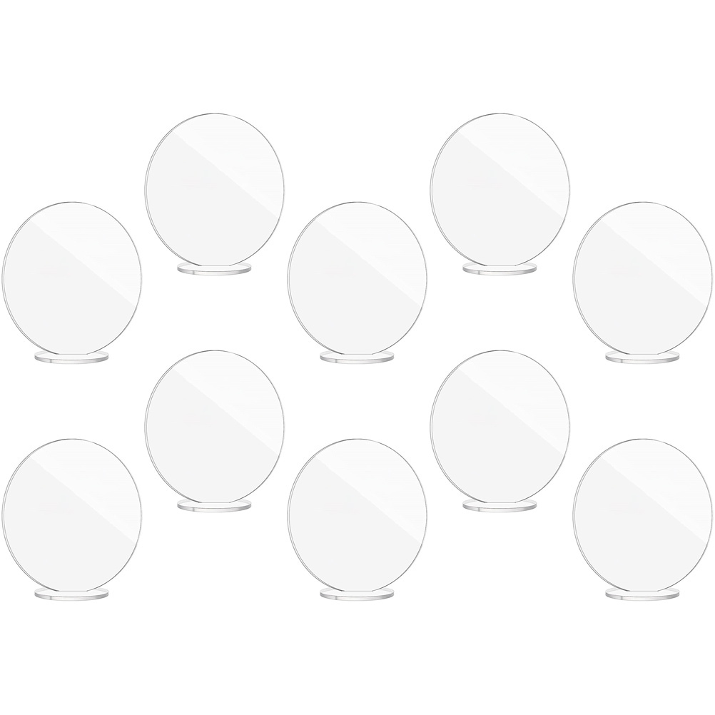 10 Pcs Transparent Blank Arched Square Bottom Acrylic Wedding Table ...