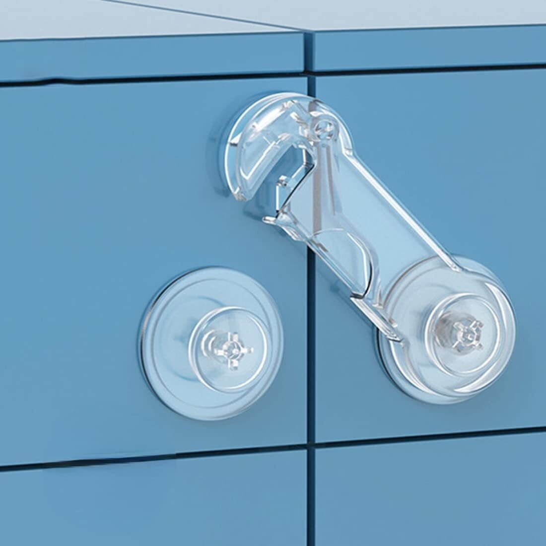 10 Pcs Transparent Child Proof Cabinet Locks Baby Safety Drawer Strap ...